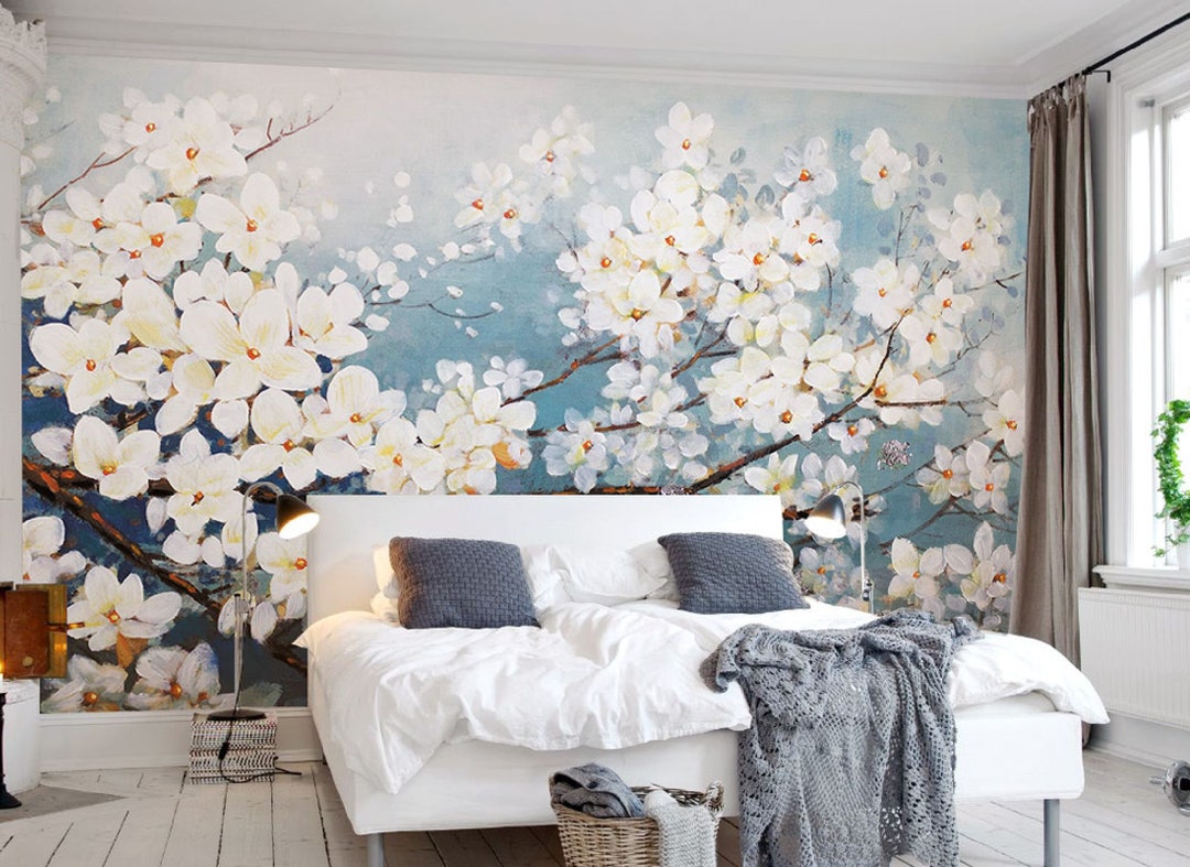 Sipring,floral Wallpaper, Flowar Wall Mural, Removable Wallpaper ...