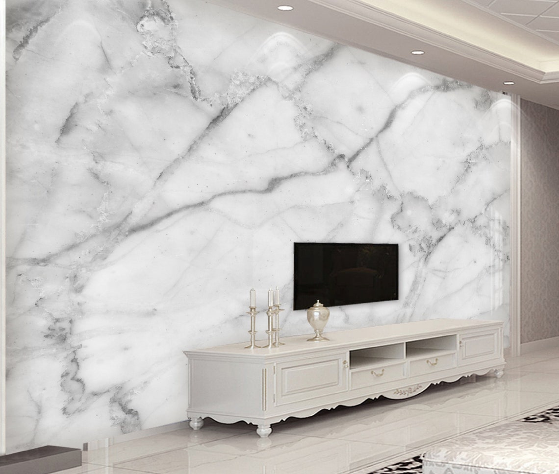 Marble Wall Mural 3d Embossed Beautiful Wall Paper for Living - Etsy