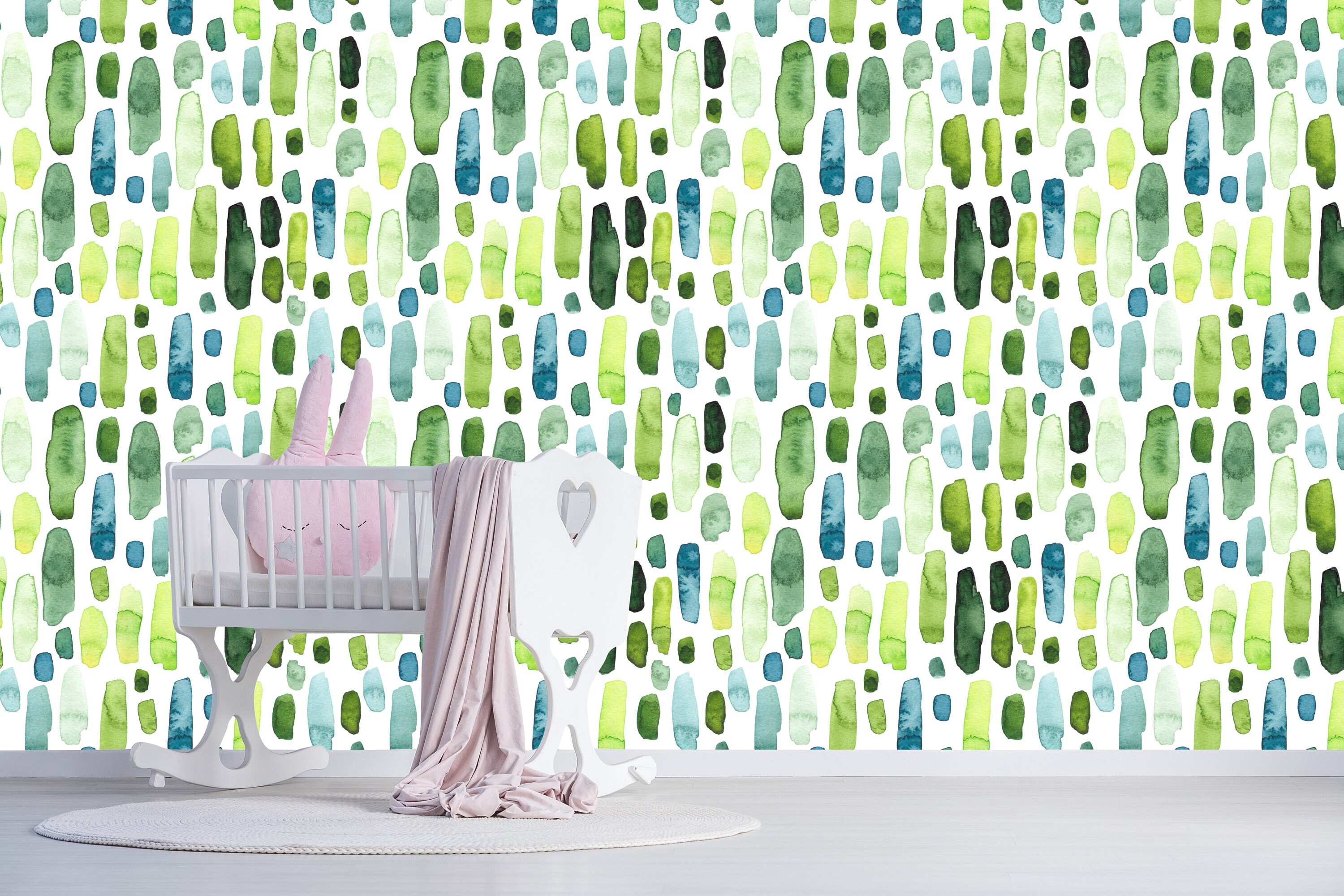 Brush Strokes Wallpaper Pattern Wall Mural Modern Home Decor For Living ...