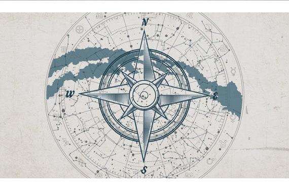Modern Compass Wallpaper