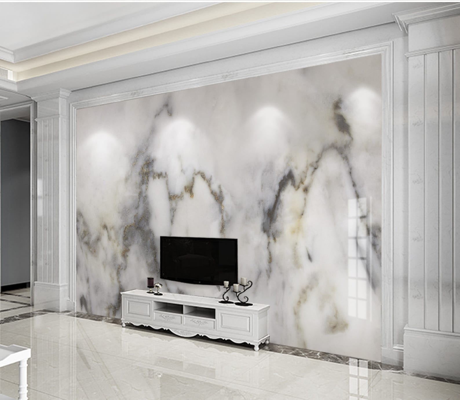Marble Wallpaper Modern Beautiful Wall Mural for Living Room - Etsy