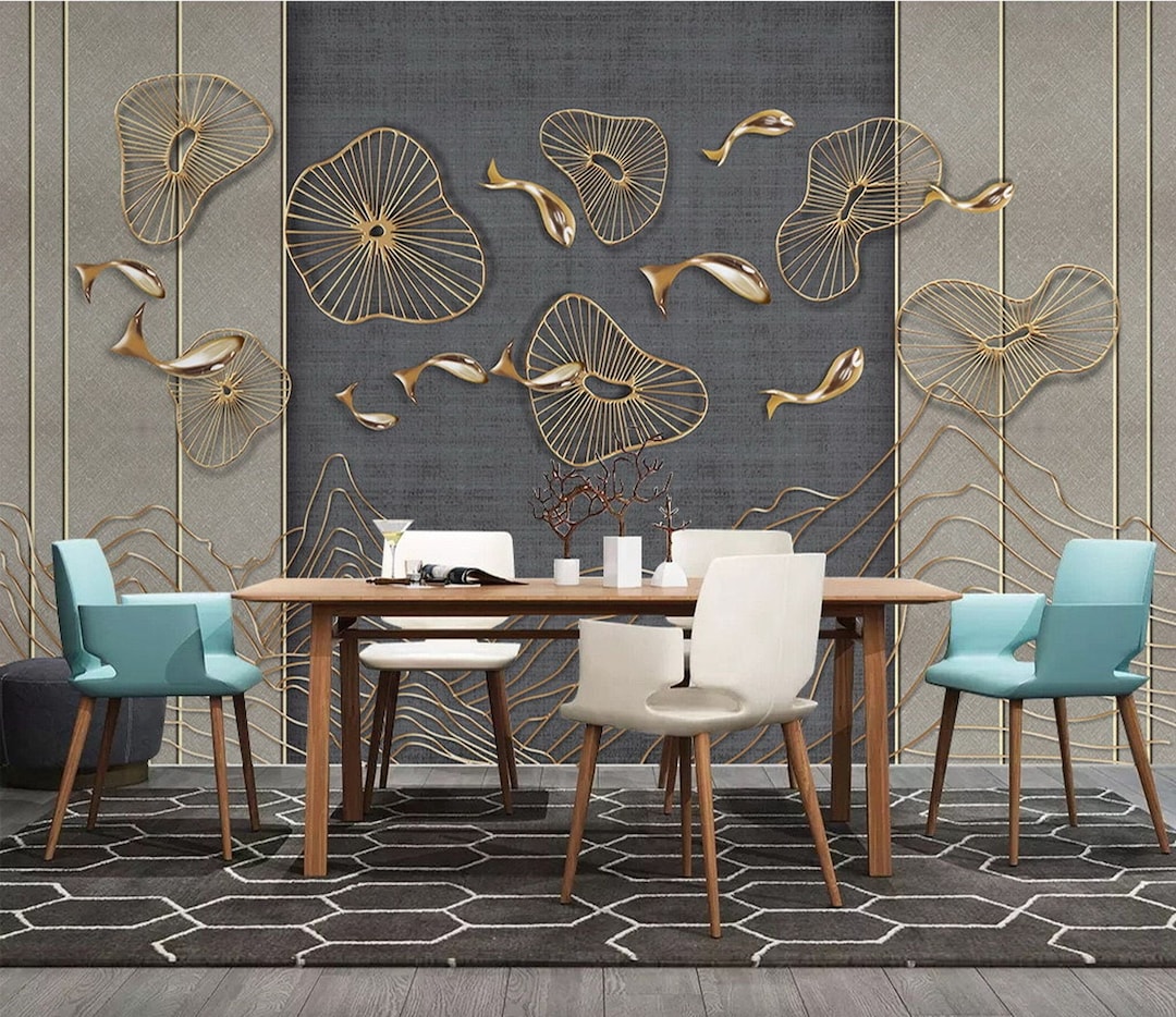 Abstract 3D Wall Mural Beautiful Wallpaper for Living Room Bedroom ...