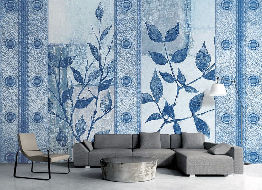 Floral Wall Mural Flowers Wallpaper Modern Home Decor for Living Room ...