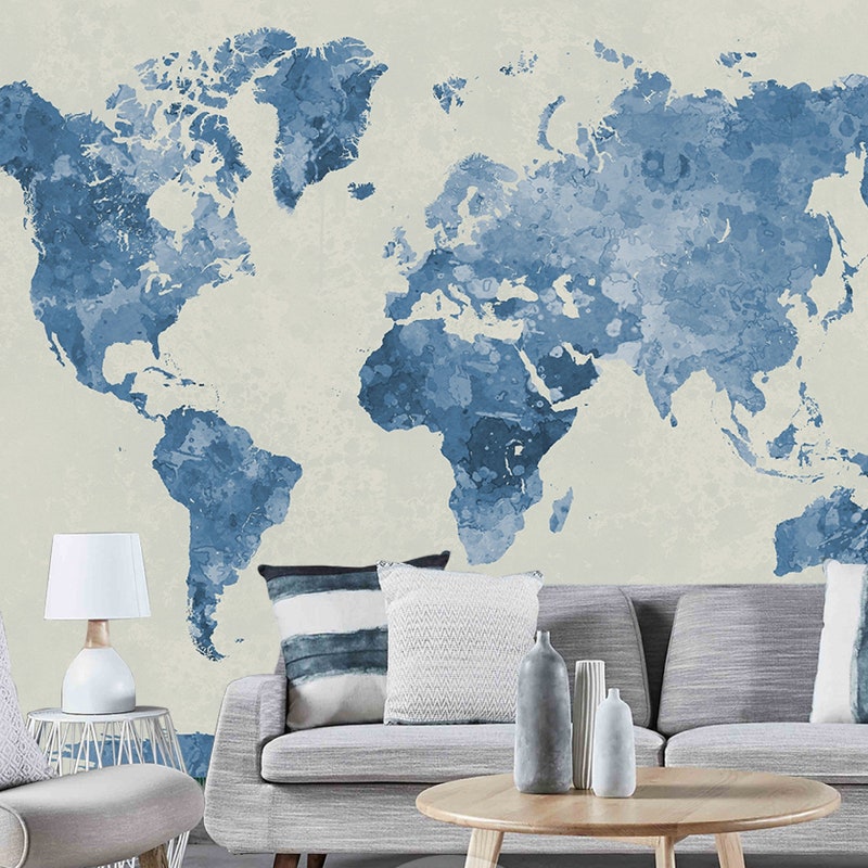 Abstract World Map - Etsy