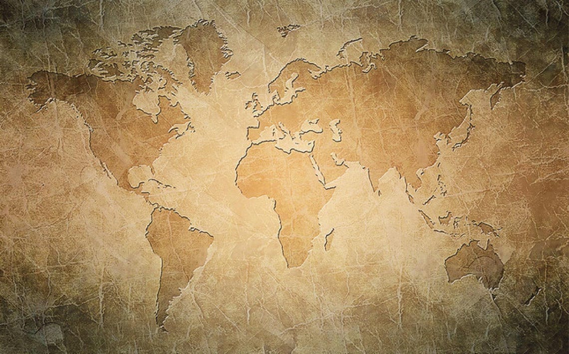 World Map Wallpaper 3D Embossed Wall Mural Modern Home Decor for Living ...