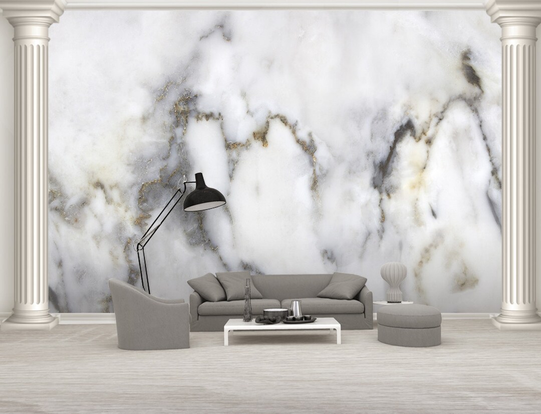 Marble Wallpaper Modern Beautiful Wall Mural for Living Room - Etsy