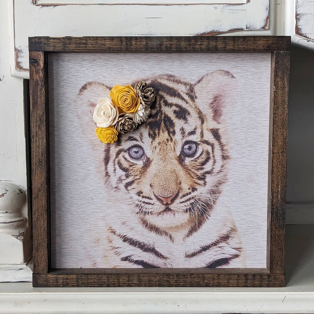 Assorted Framed Animal Photos Sola Wood Flowers Ready to - Etsy