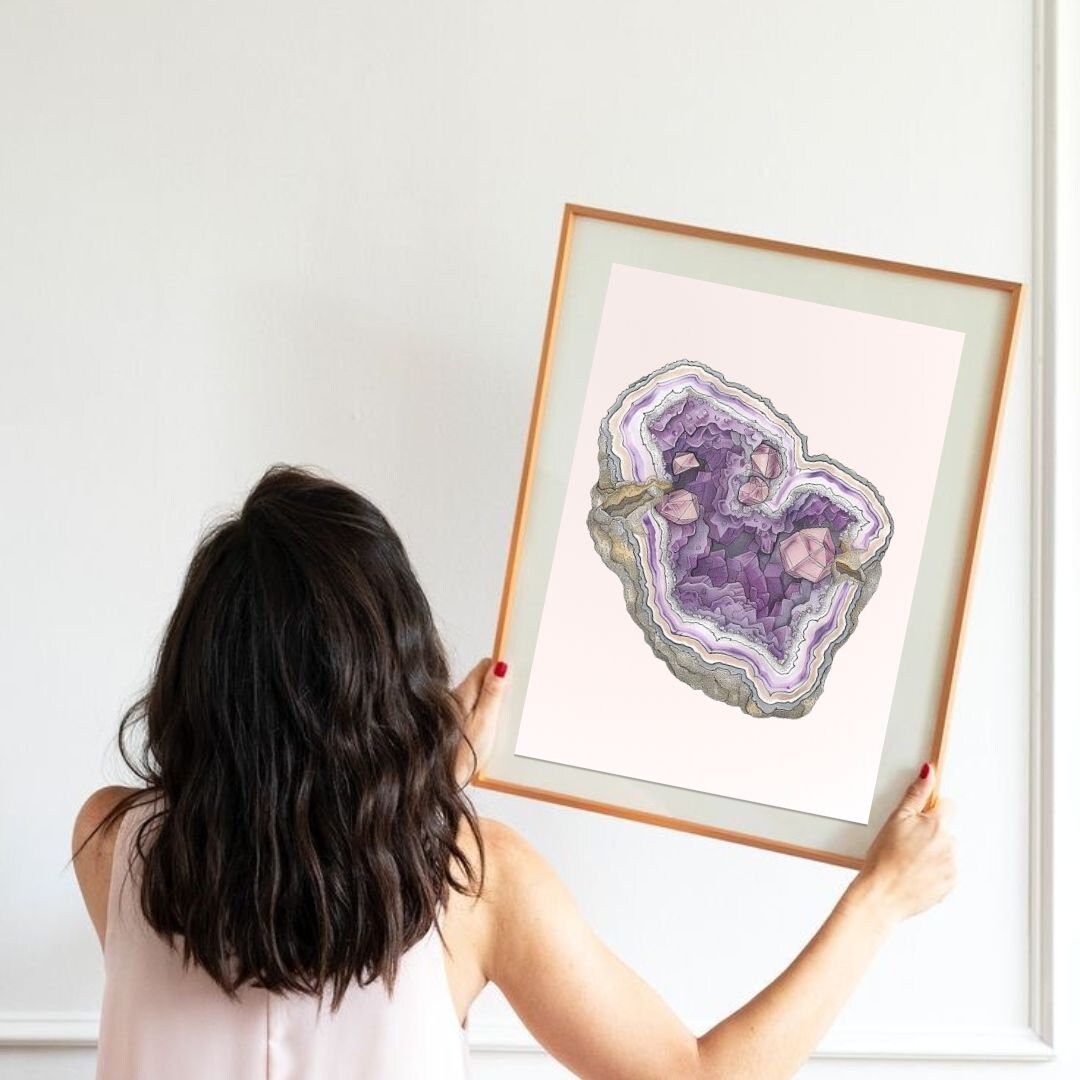 Digital Download Geode Coloring Book, Geode Patterns, Adult Coloring ...
