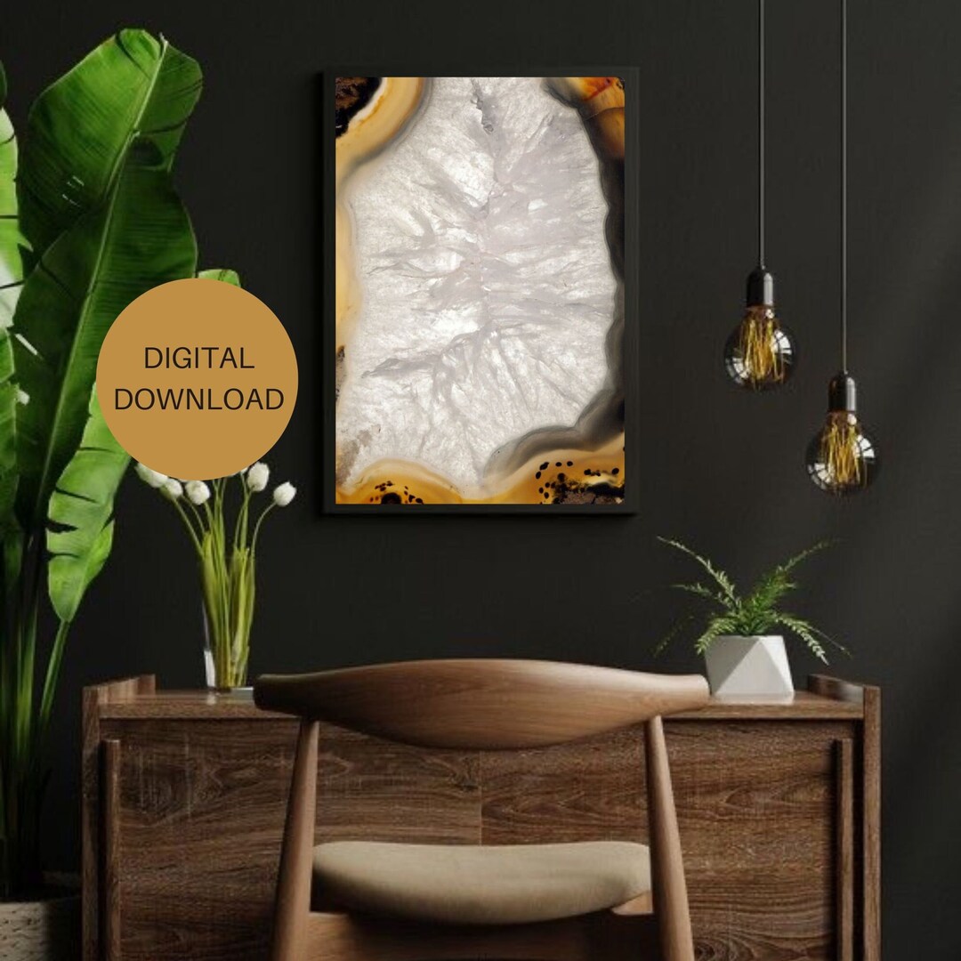 Geode Quartz Printable Wall Art, Instant Download, Geode Home Decor ...