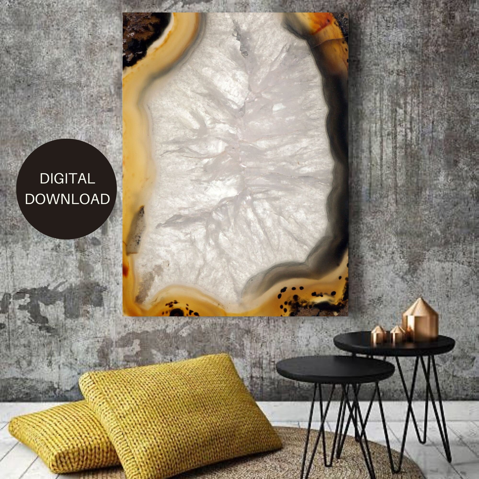 Geode Quartz Printable Wall Art, Instant Download, Geode Home Decor ...