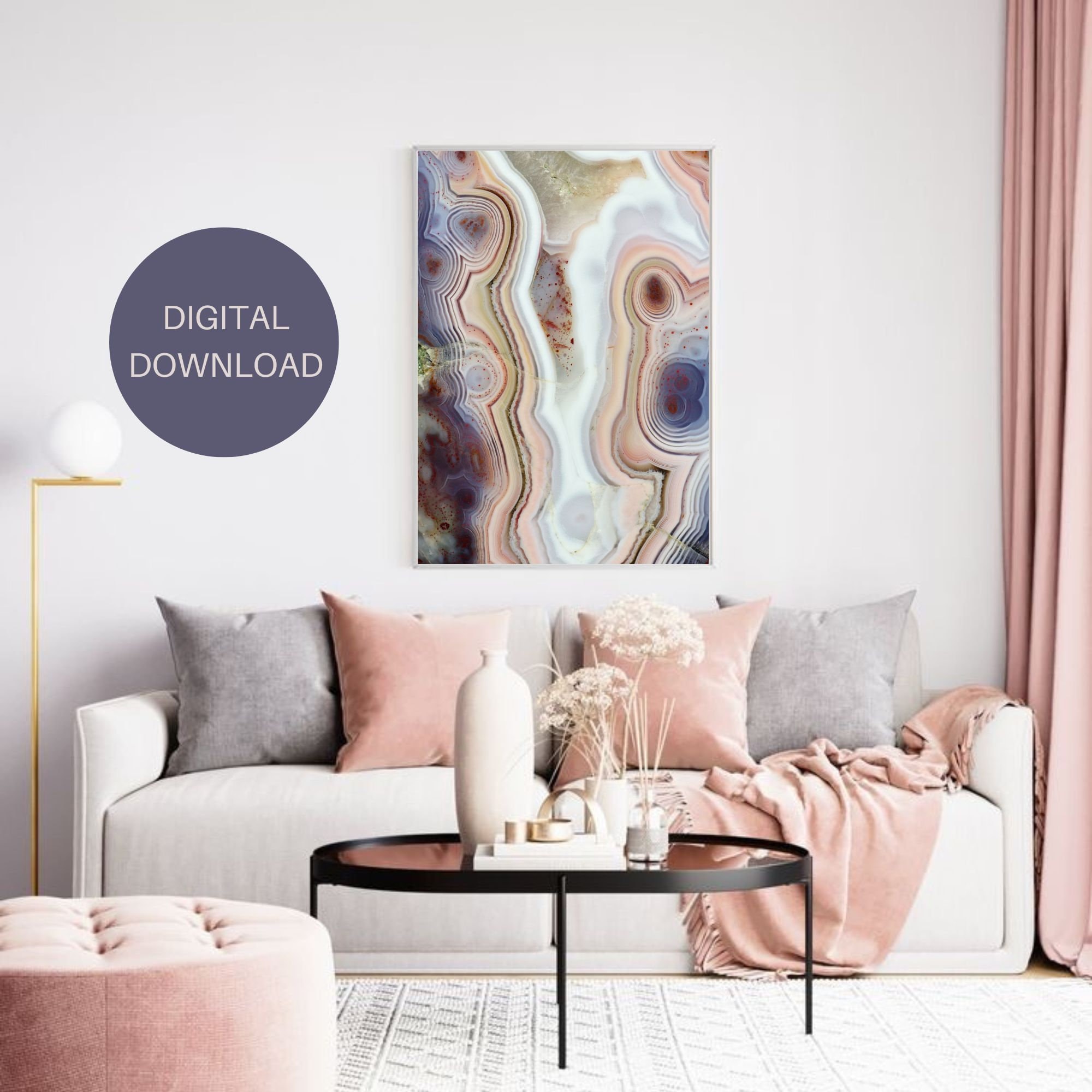 Agate Geode Printable Wall Art, Geode Printable, Geode Home Decor ...