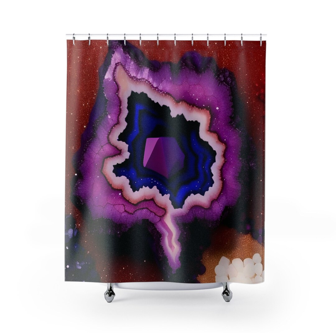 Geode Shower Curtain, Boho Shower Curtain - Etsy