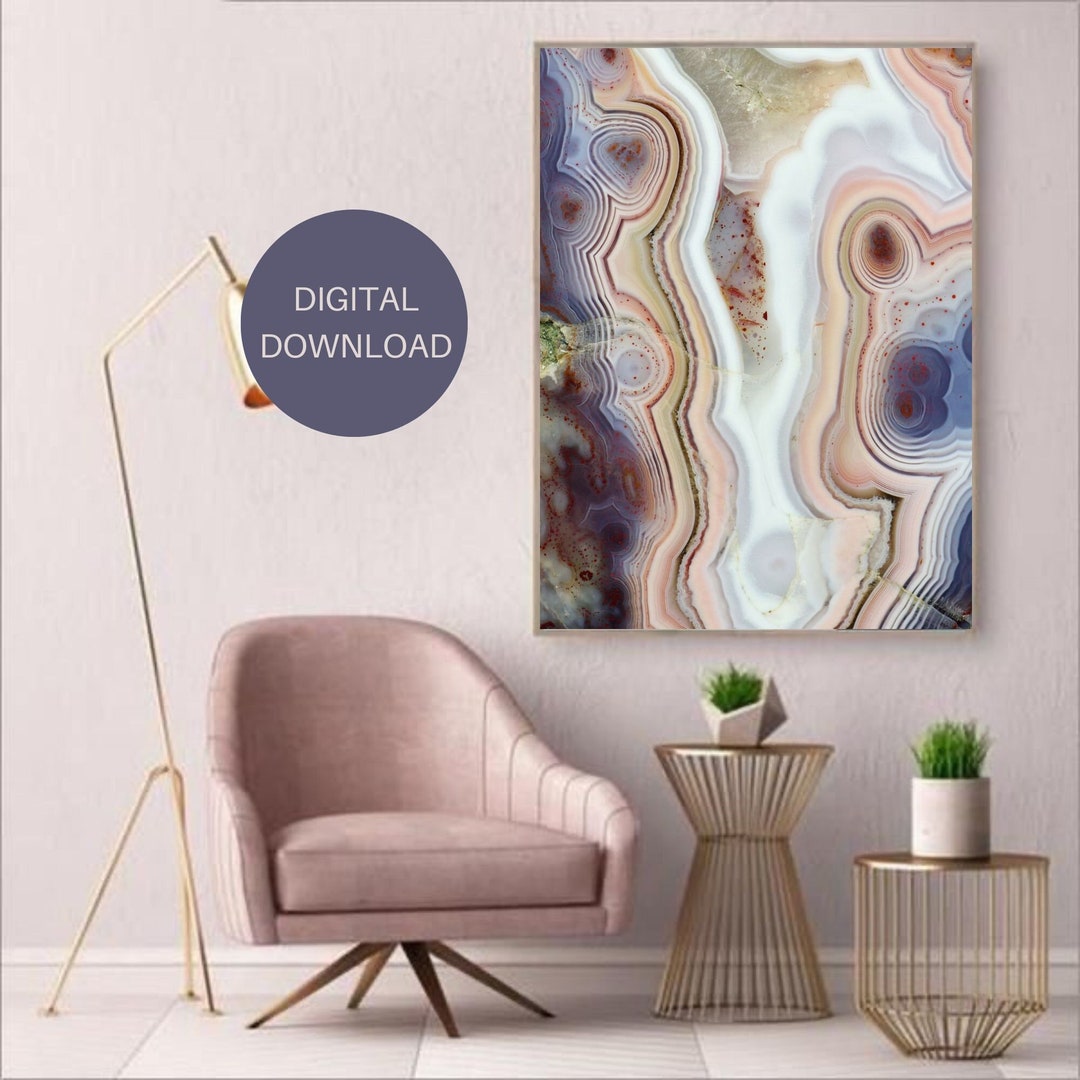 Agate Geode Printable Wall Art, Geode Printable, Geode Home Decor ...