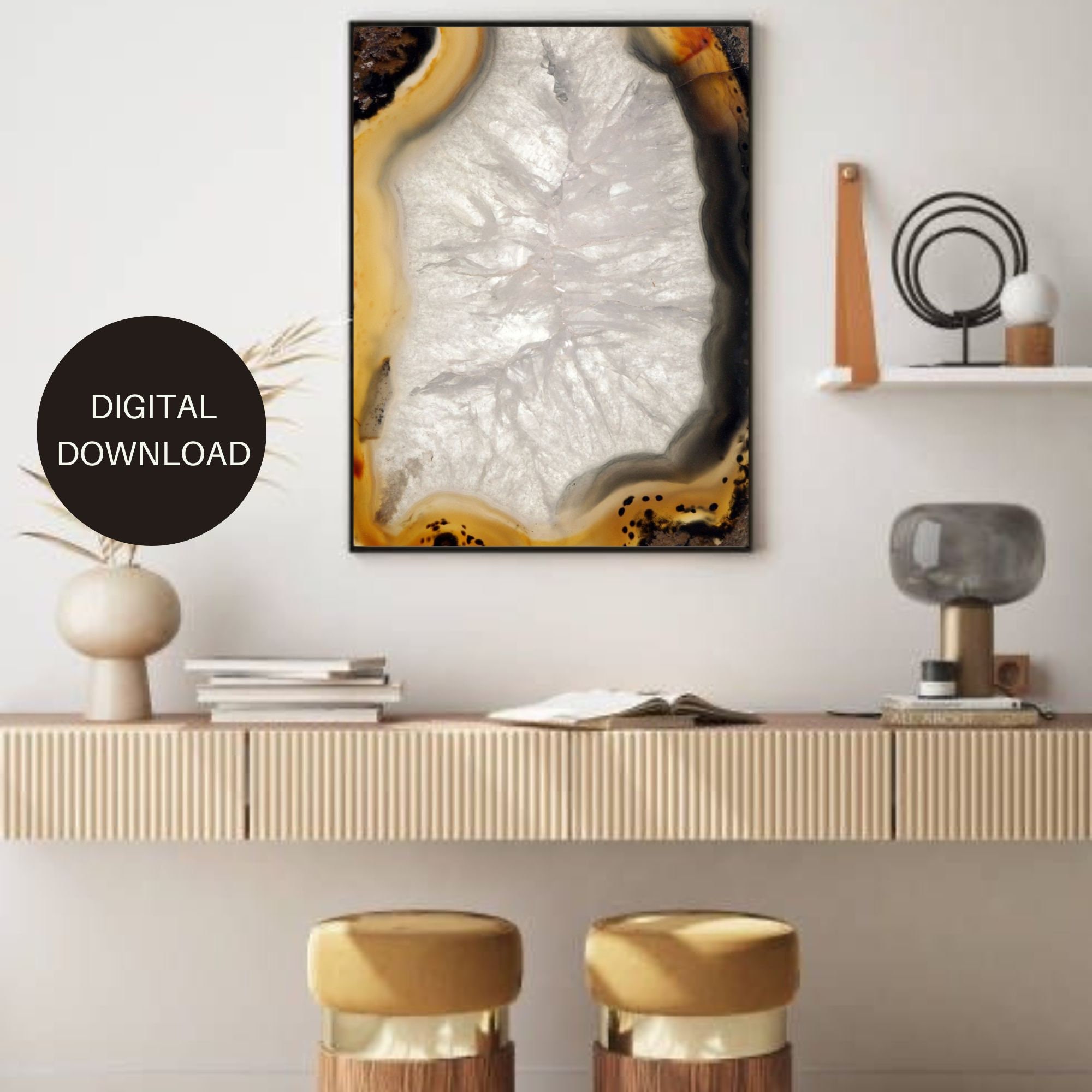Geode Quartz Printable Wall Art, Instant Download, Geode Home Decor ...