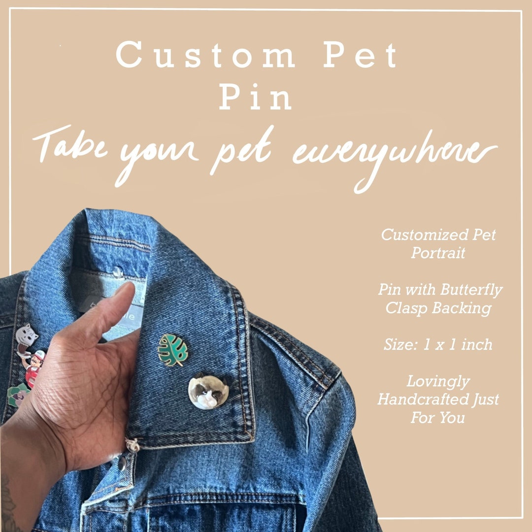 Custom Pet Pin, Custom Clay Pin, Custom Dog Pin, Custom Cat Pin ...