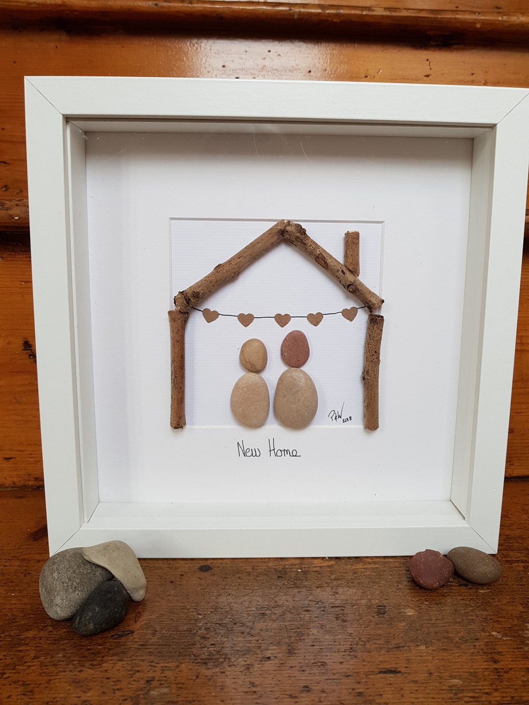 New Home Pebble Picture 8x 8 - Etsy UK
