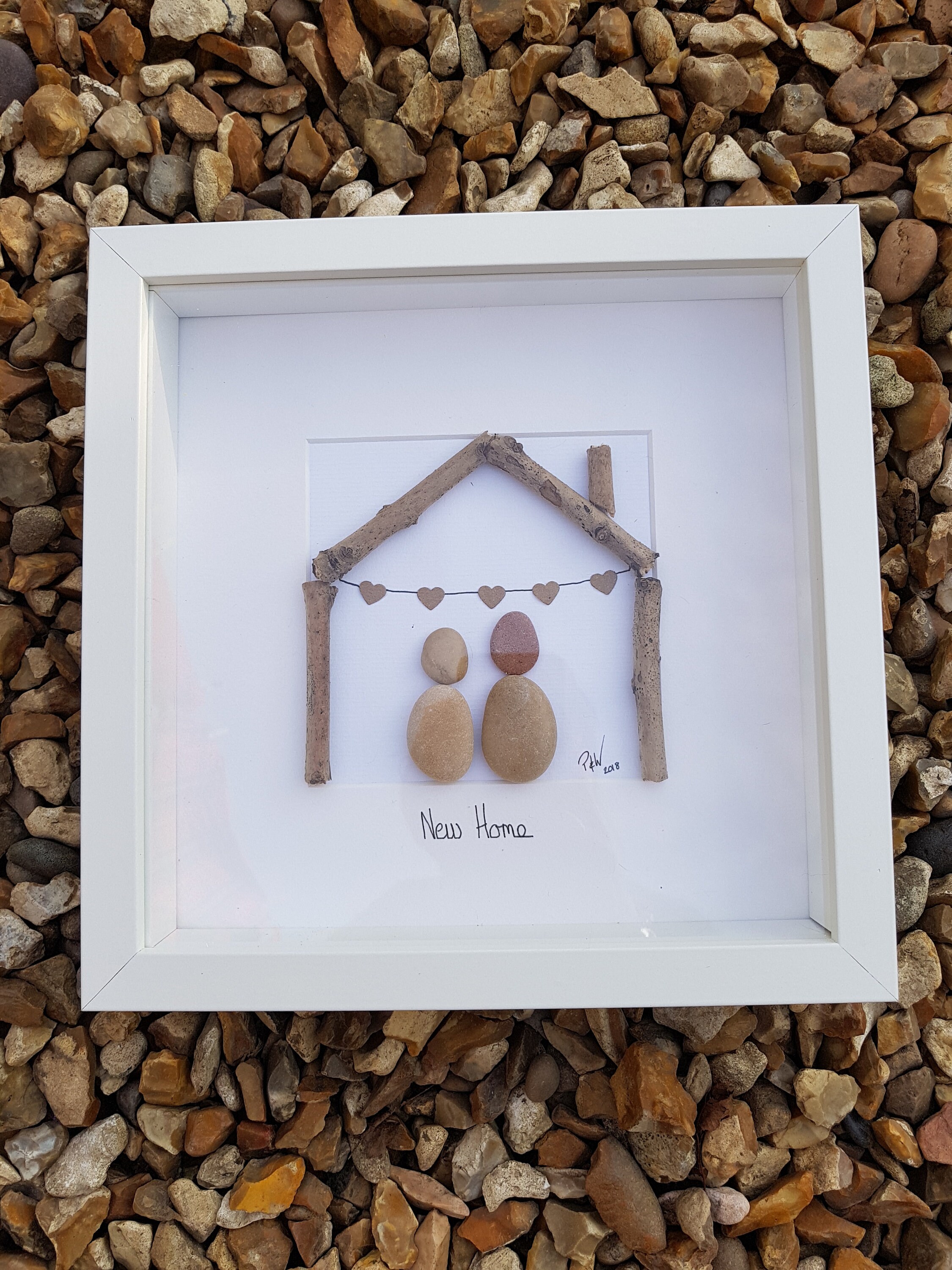 New Home Pebble Picture 8x 8 - Etsy UK