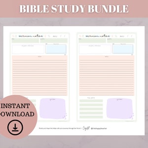 Bible Study Bundle | Bible Notes | Bible Summary | Digital Bible ...