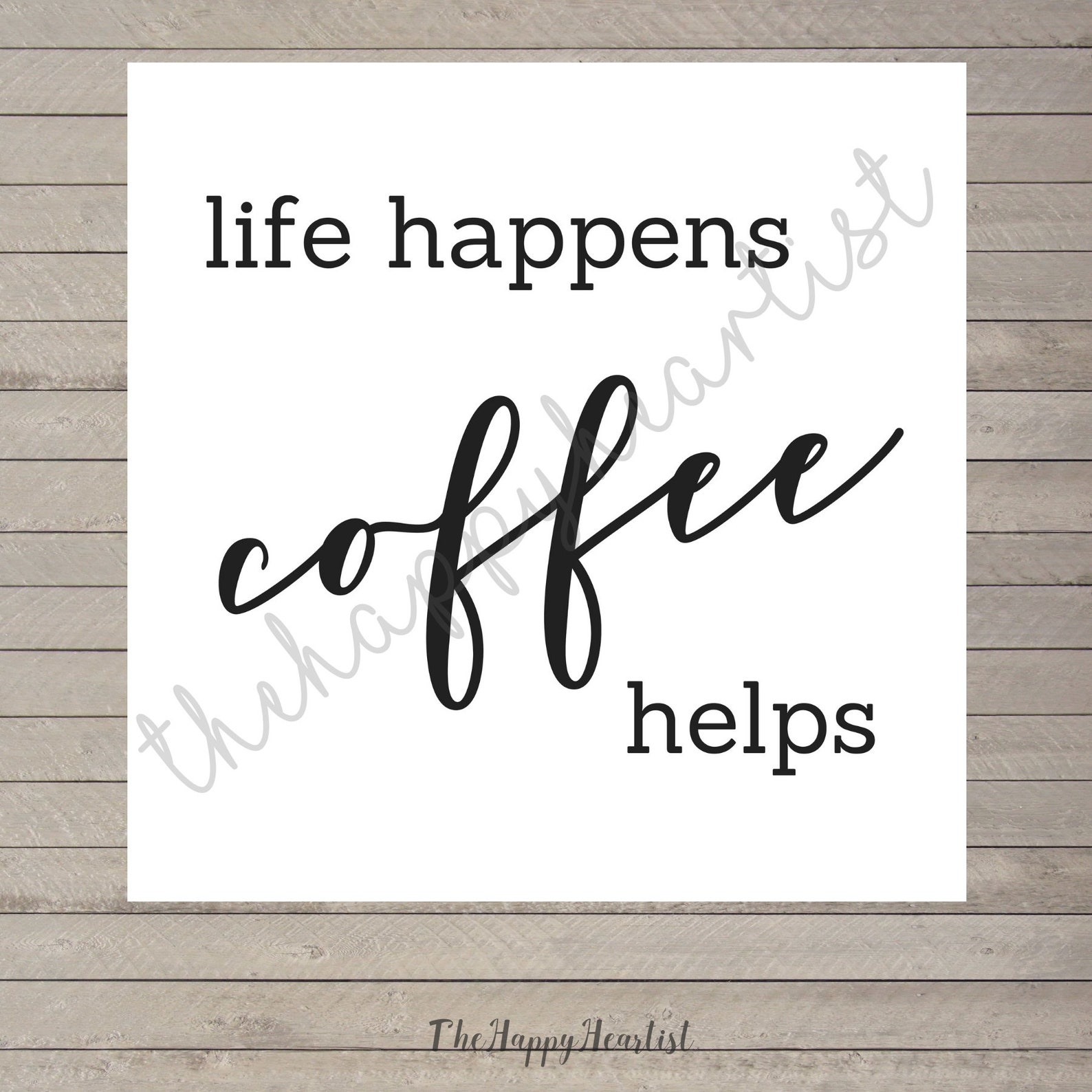 Coffee Bar Sign Bundle, Life Happens Coffee Helps, Stay Grounded ...