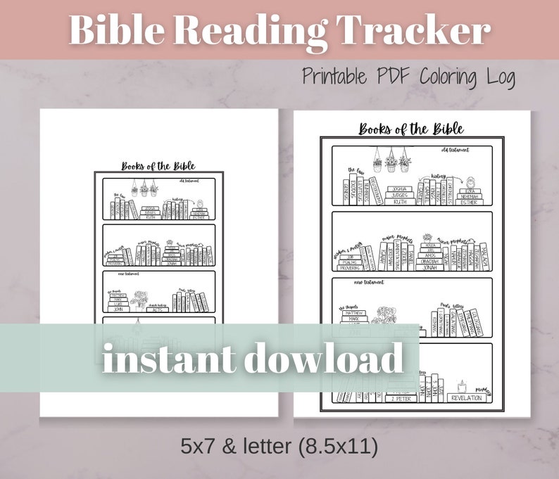Bible Reading Tracker | Books of the Bible Reading Checklist | Bible ...