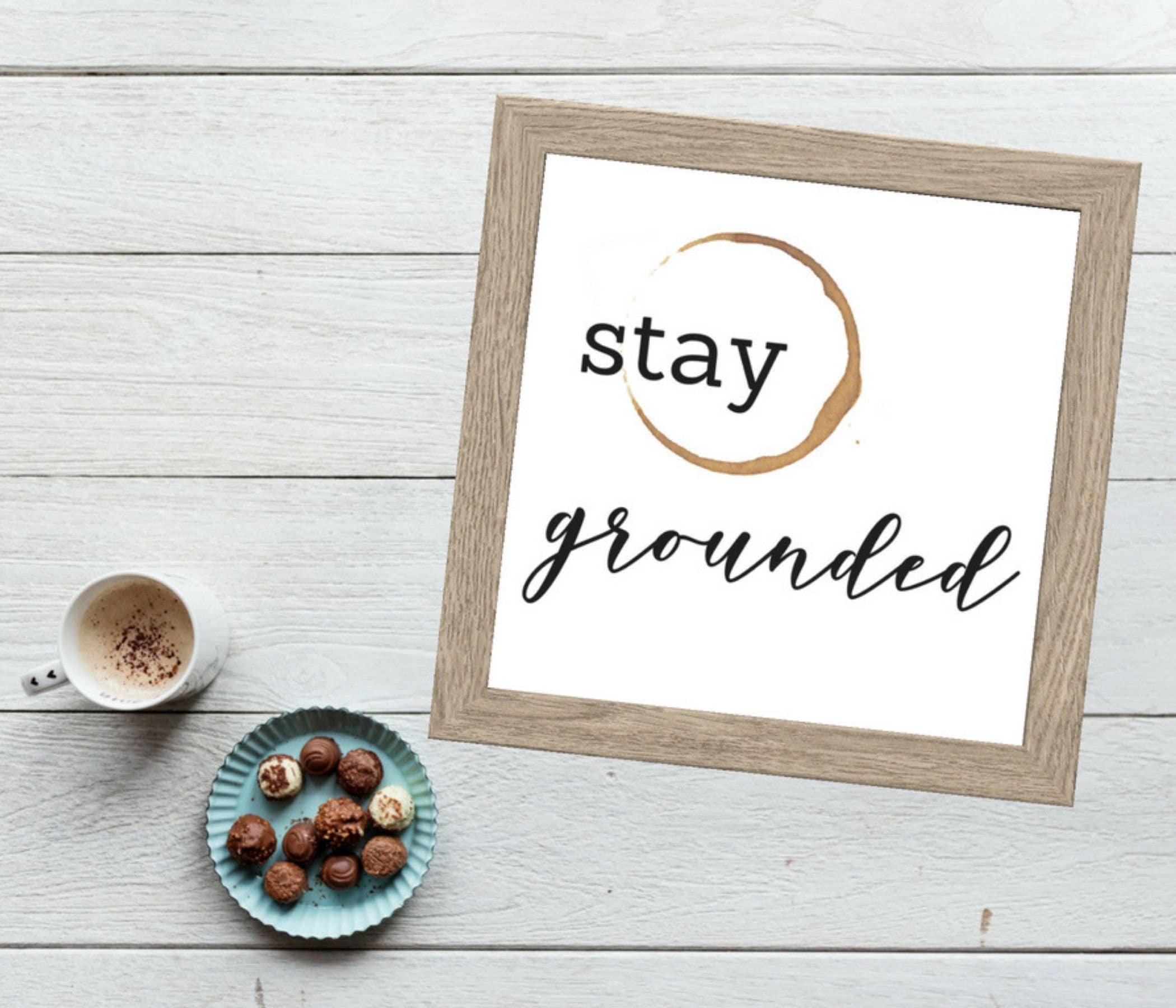 Coffee Bar Sign Bundle, Life Happens Coffee Helps, Stay Grounded ...