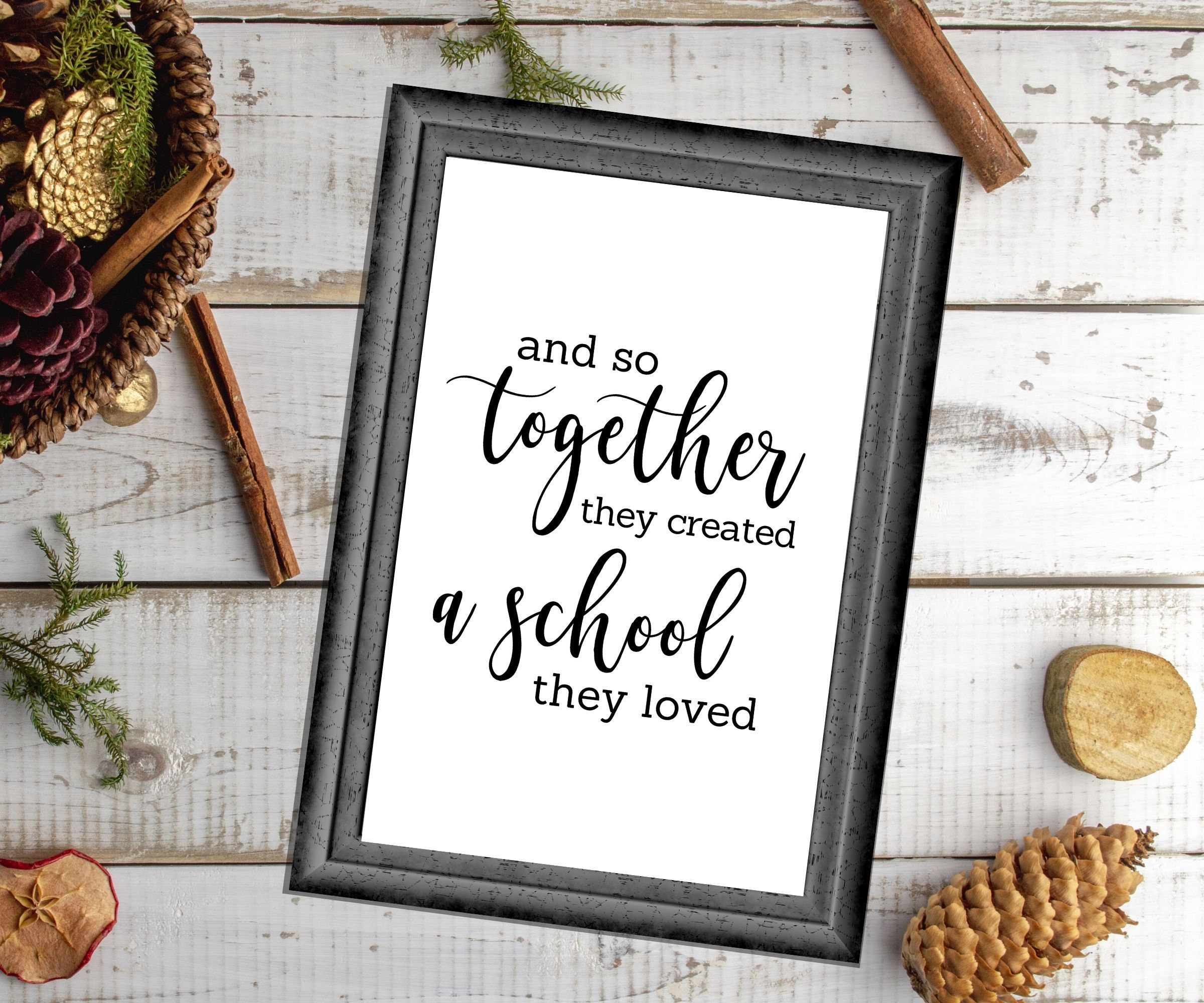 And so Together They Created A School They Loved PRINTABLE - Etsy
