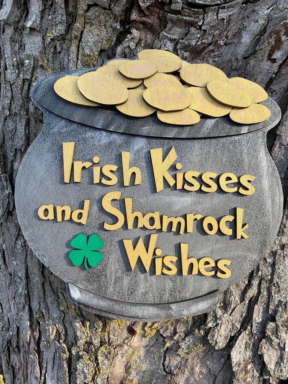 St. Patricks Day Door Hanger Pot of Gold FILE SVG Laser Cutter | Etsy