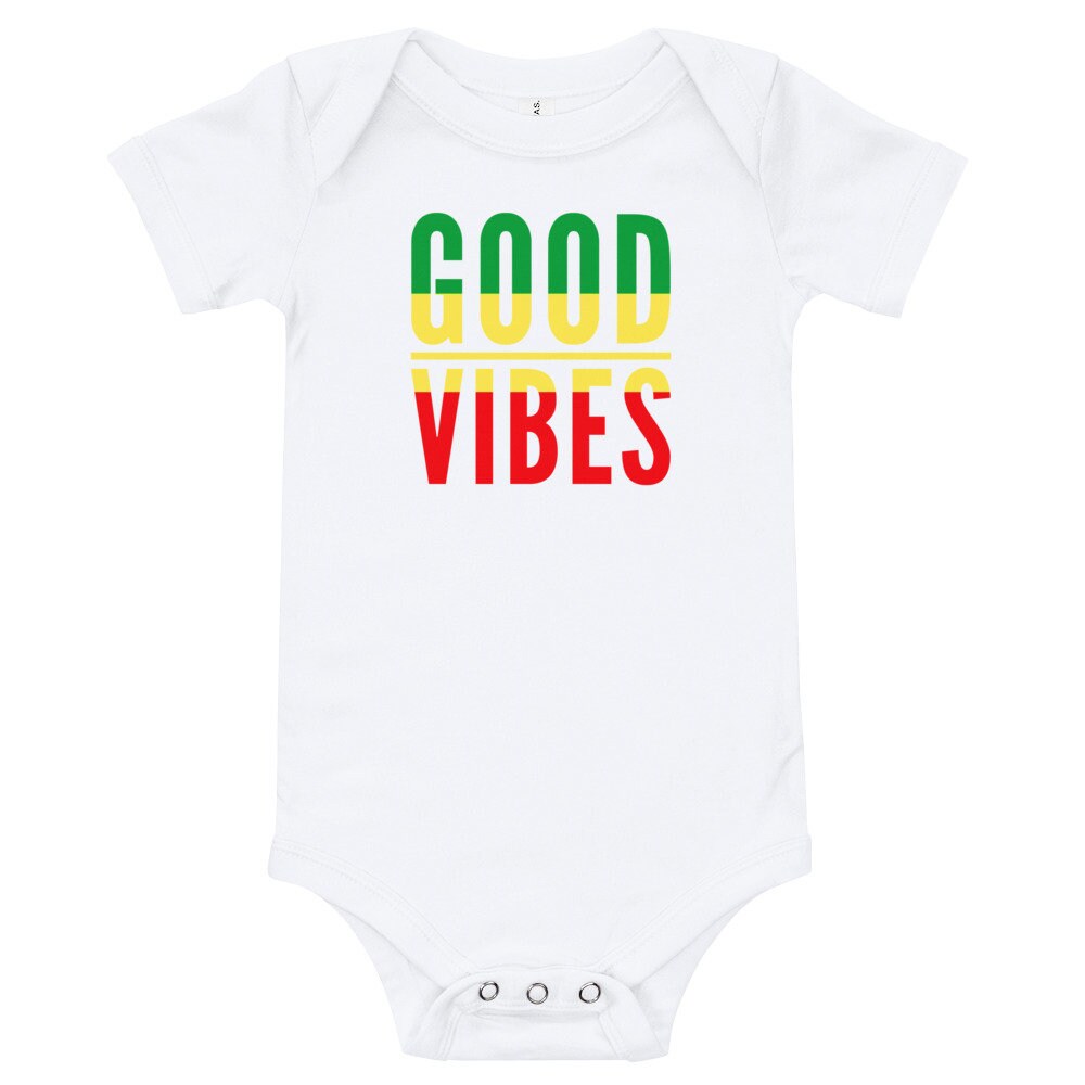 Good Vibes Baby Outfit Rasta Flag , Jamaican Bodysuit, Reggae Music ...