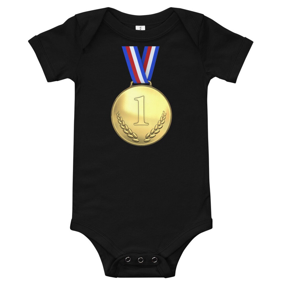 Winner Medal Baby, First Birthday Shirt, Olympics Funny Baby, Infant ...