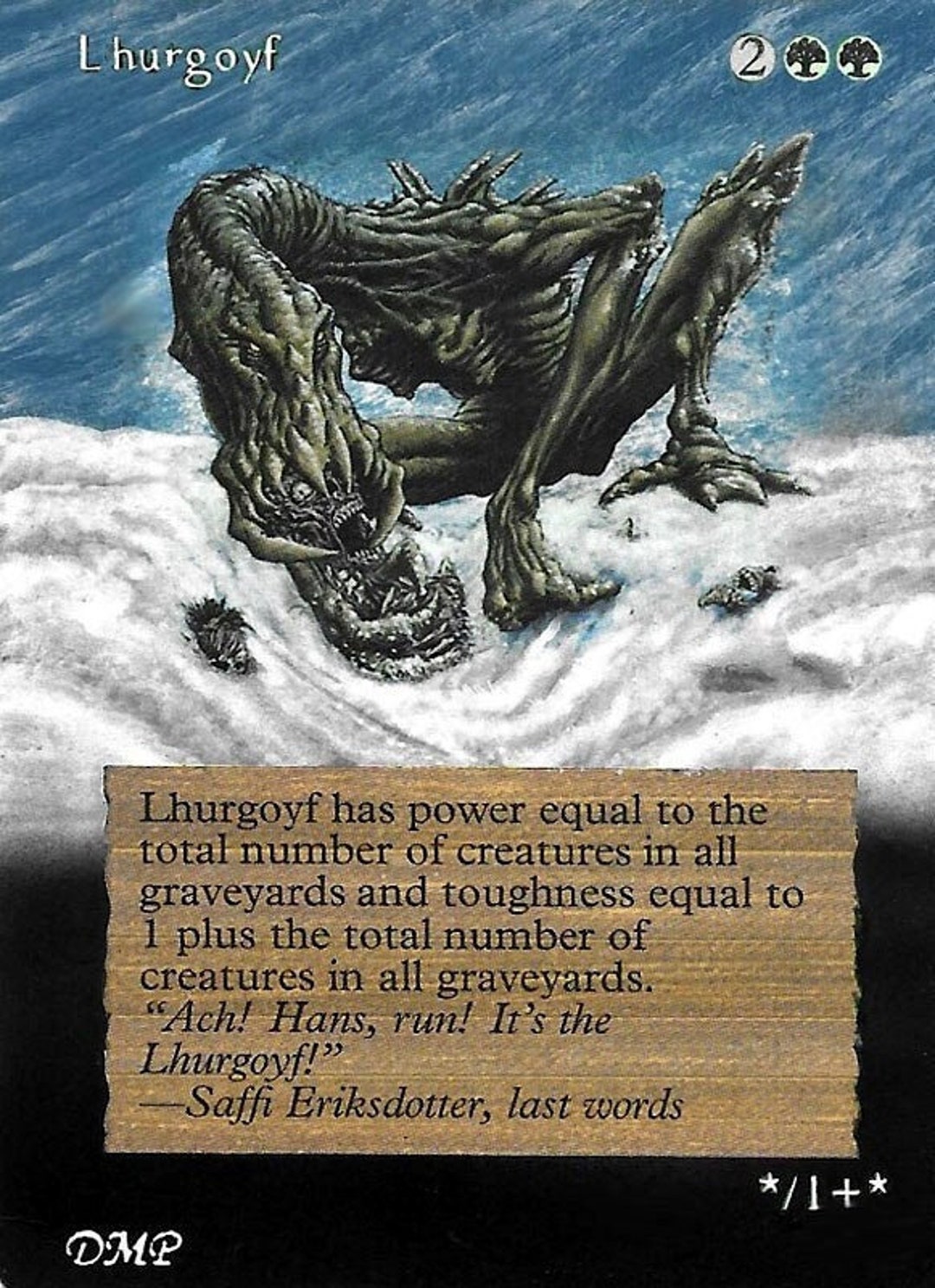 Lhurgoyf Ice Age Creature Borderless Alter Magic the Gathering MTG EDH ...