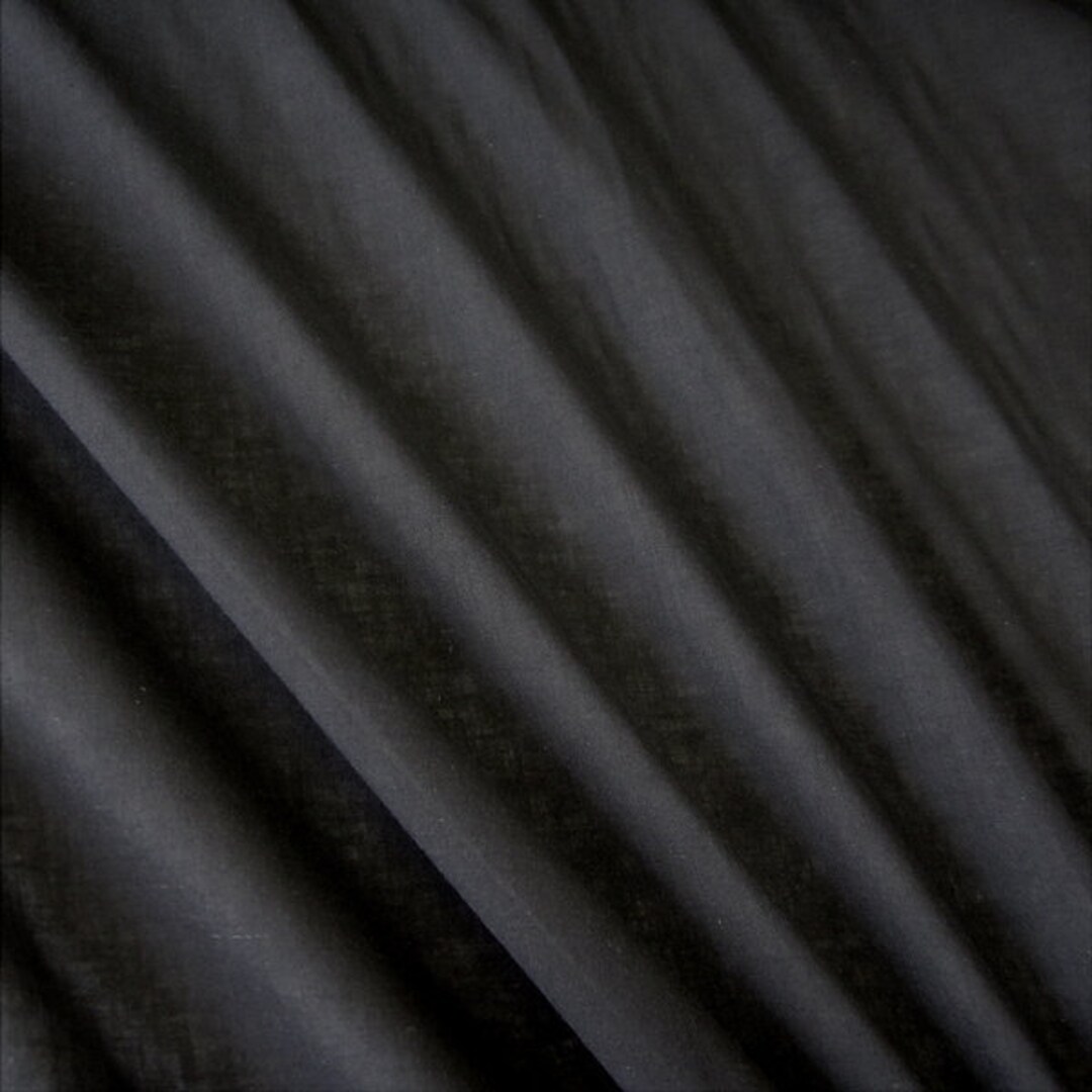 Fabric by the Meter Cotton Batiste Black Light Voile - Etsy