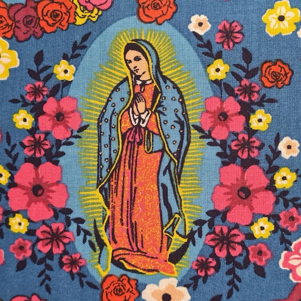 Virgin Mary Cotton Fabric - Etsy