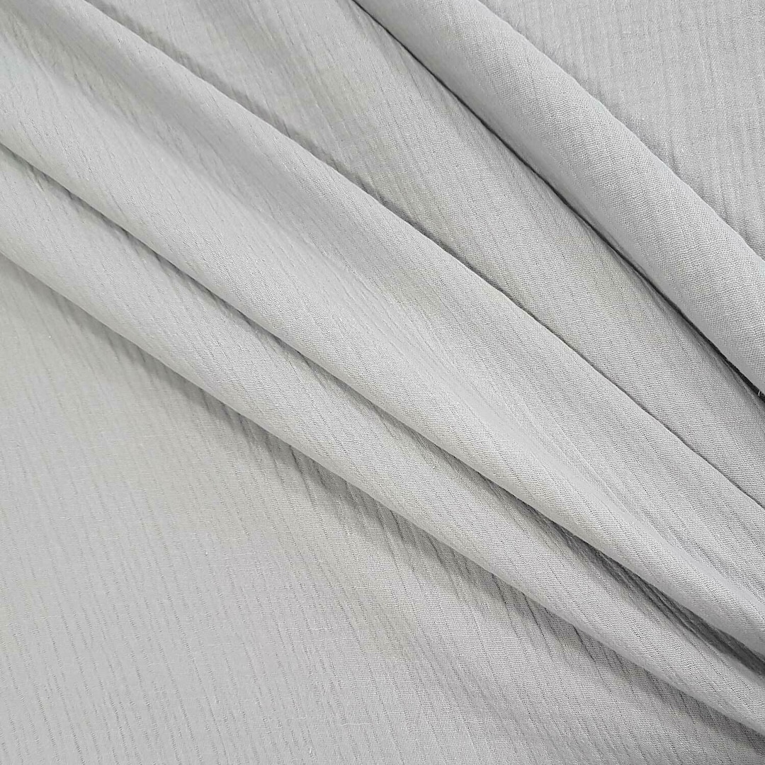 Fabric Cotton Muslin Mull Cloth Light Grey Uni - Etsy