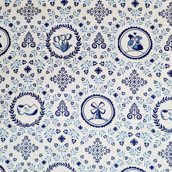 Delft Blue Fabric - Etsy
