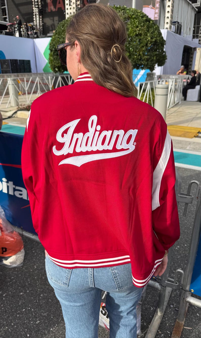 Officially Licensed Lightweight Embroidered Indiana Bomber Jacket ...