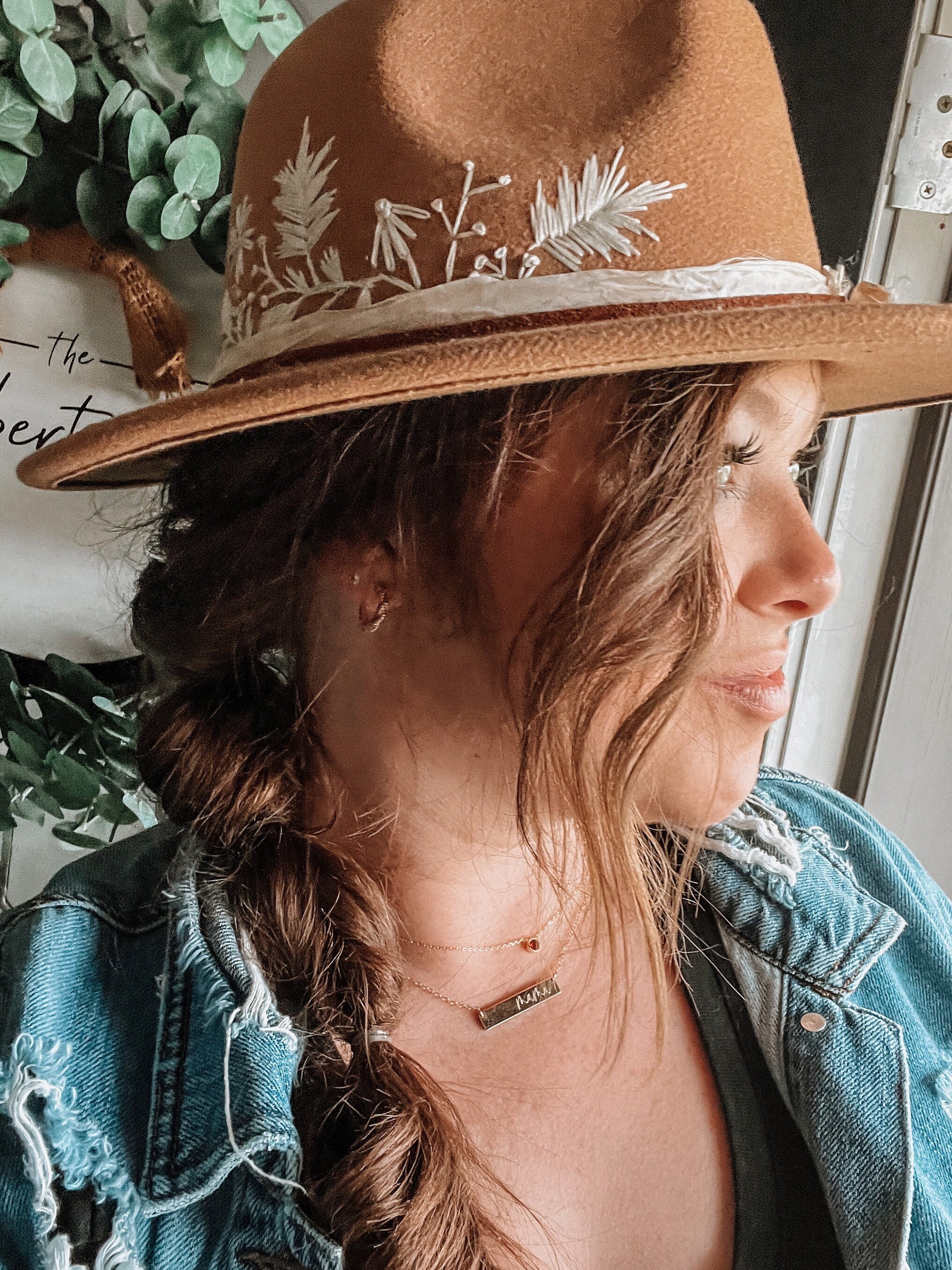 Custom Made to Order Hand Embroidered Wide Brim Felt Hat - Etsy