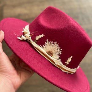 Custom Made to Order Hand Embroidered Wide Brim Felt Hat - Etsy