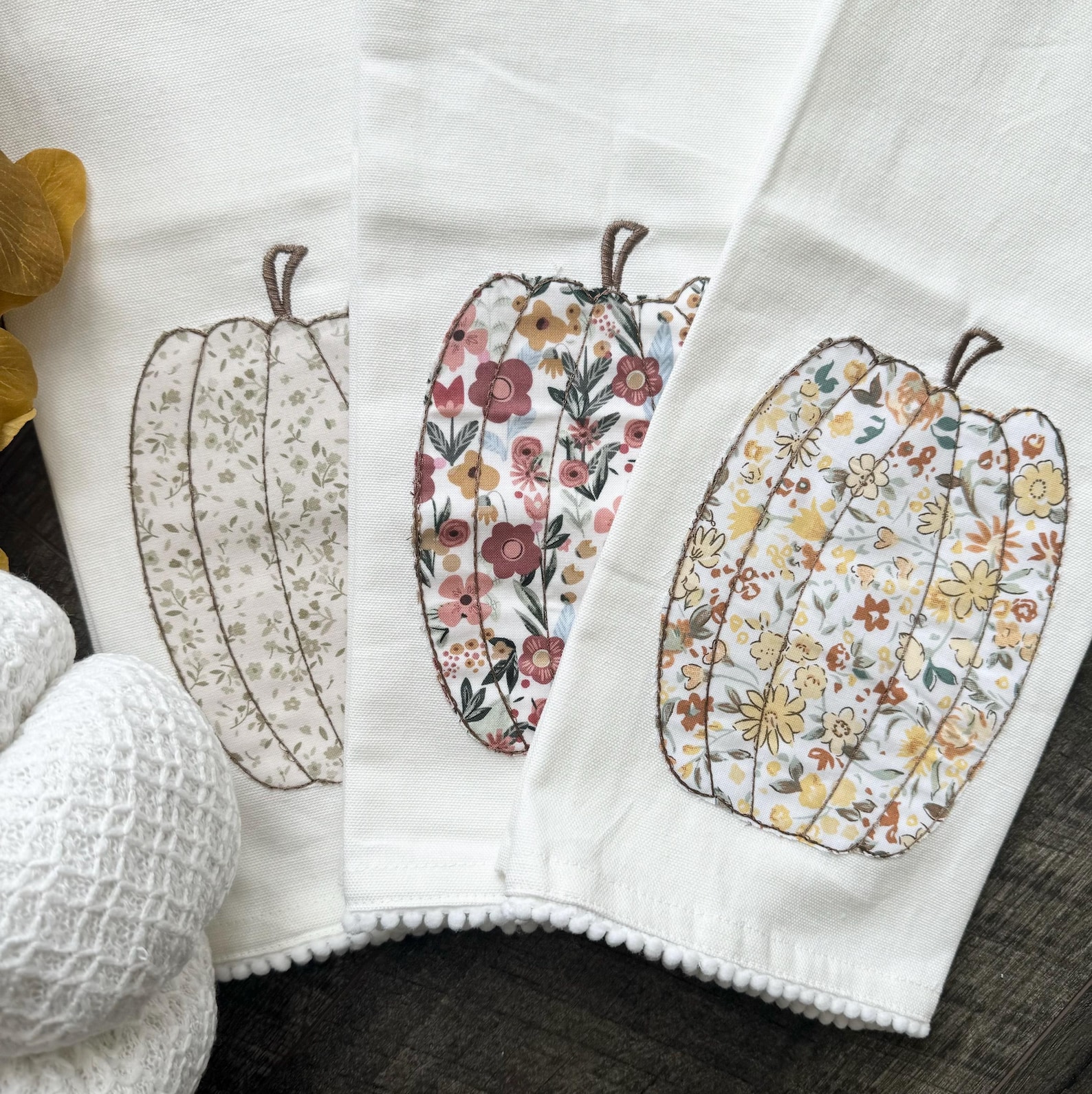 Pumpkin Tea Towel, Fall Tea Towel, Pumpkin Flour Sack Tea Towel, Hello ...