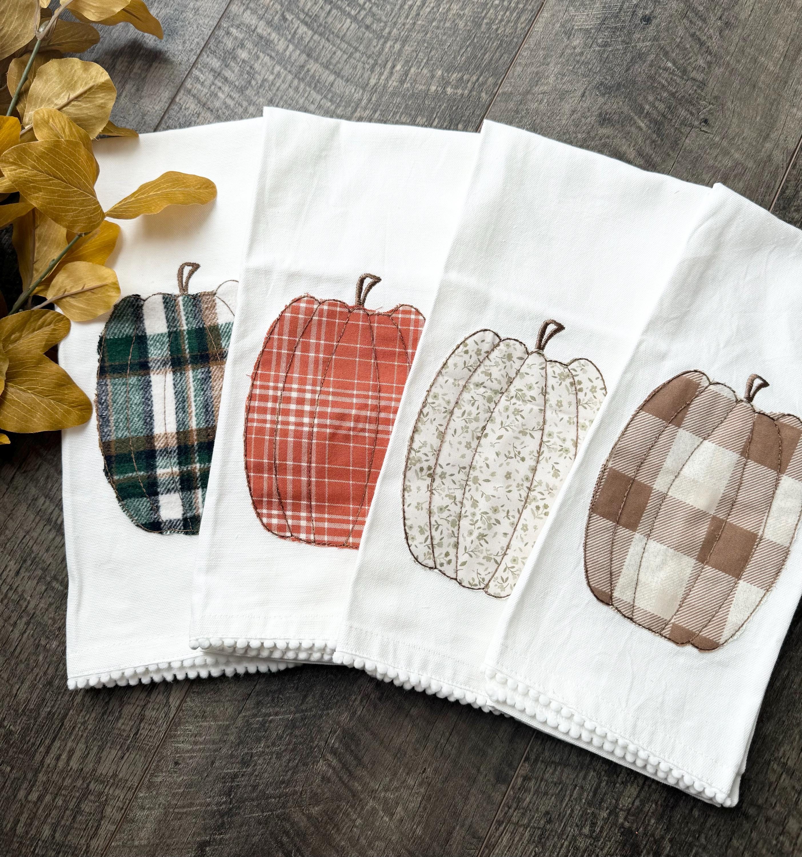 Pumpkin Tea Towel, Fall Tea Towel, Pumpkin Flour Sack Tea Towel, Hello ...