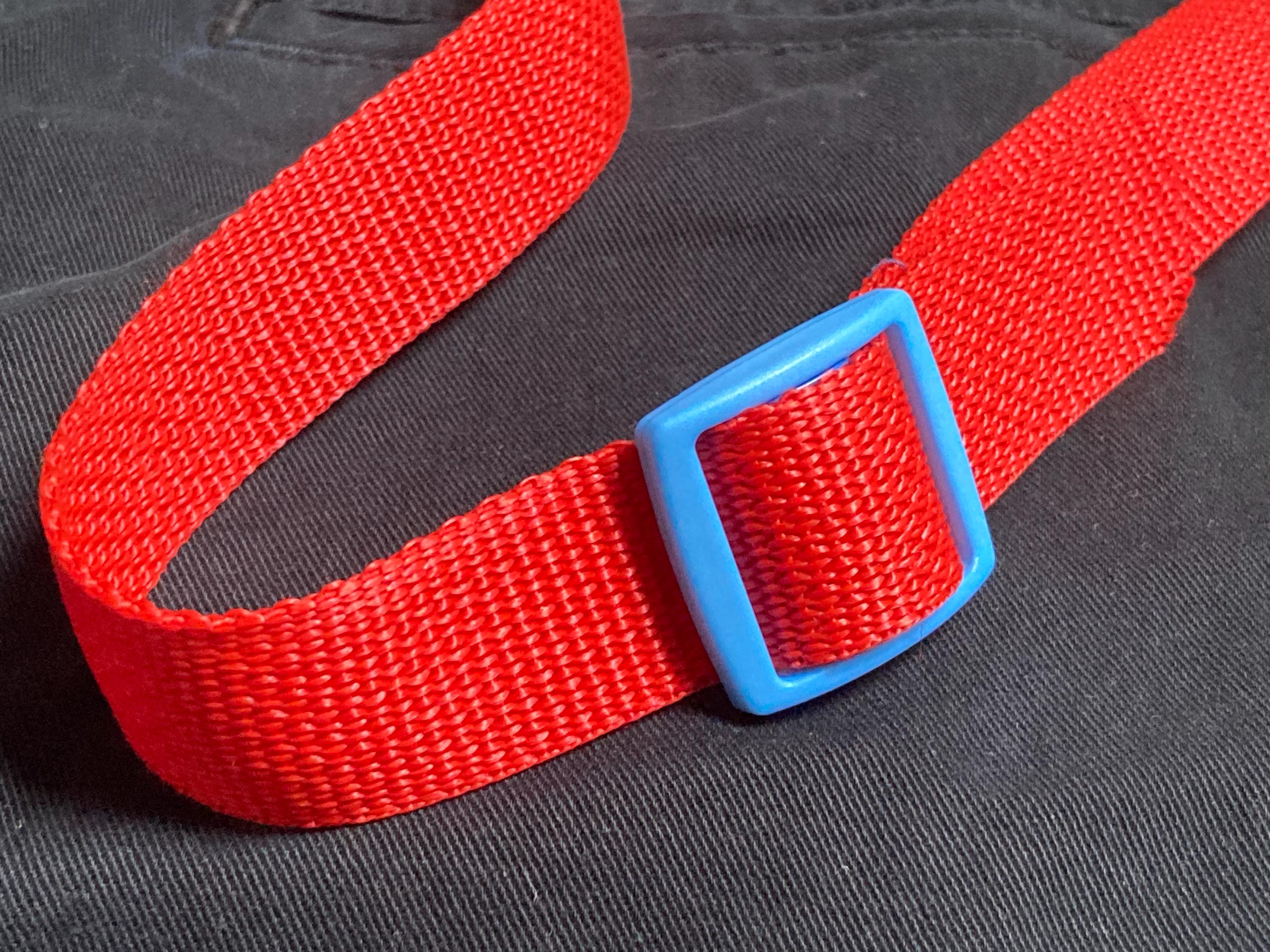 Red Nylon Belt With Slide Buckle - 1" Lightweight, Minimal - Etsy