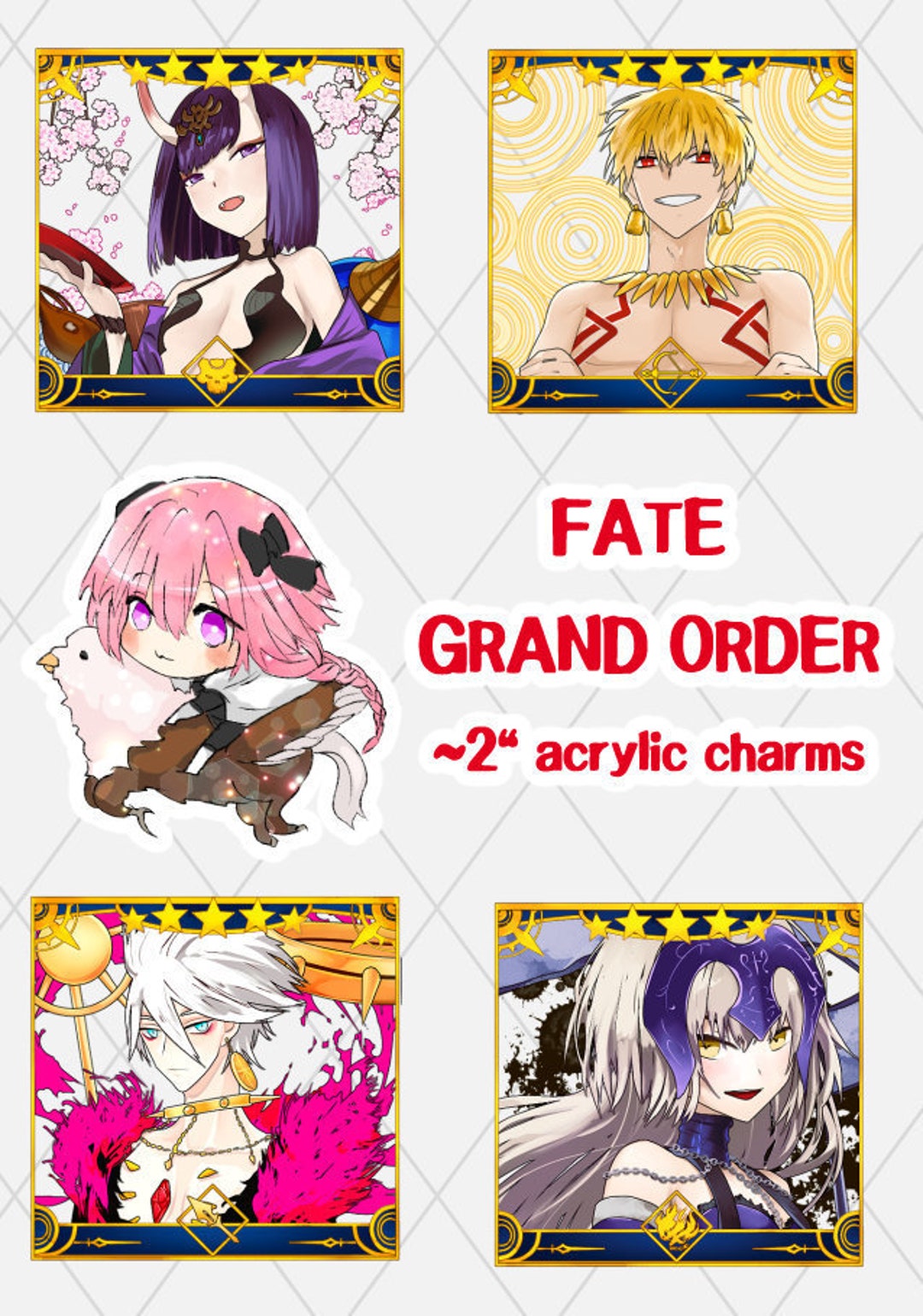 Fate/ Grand Order 2” Charms - Etsy
