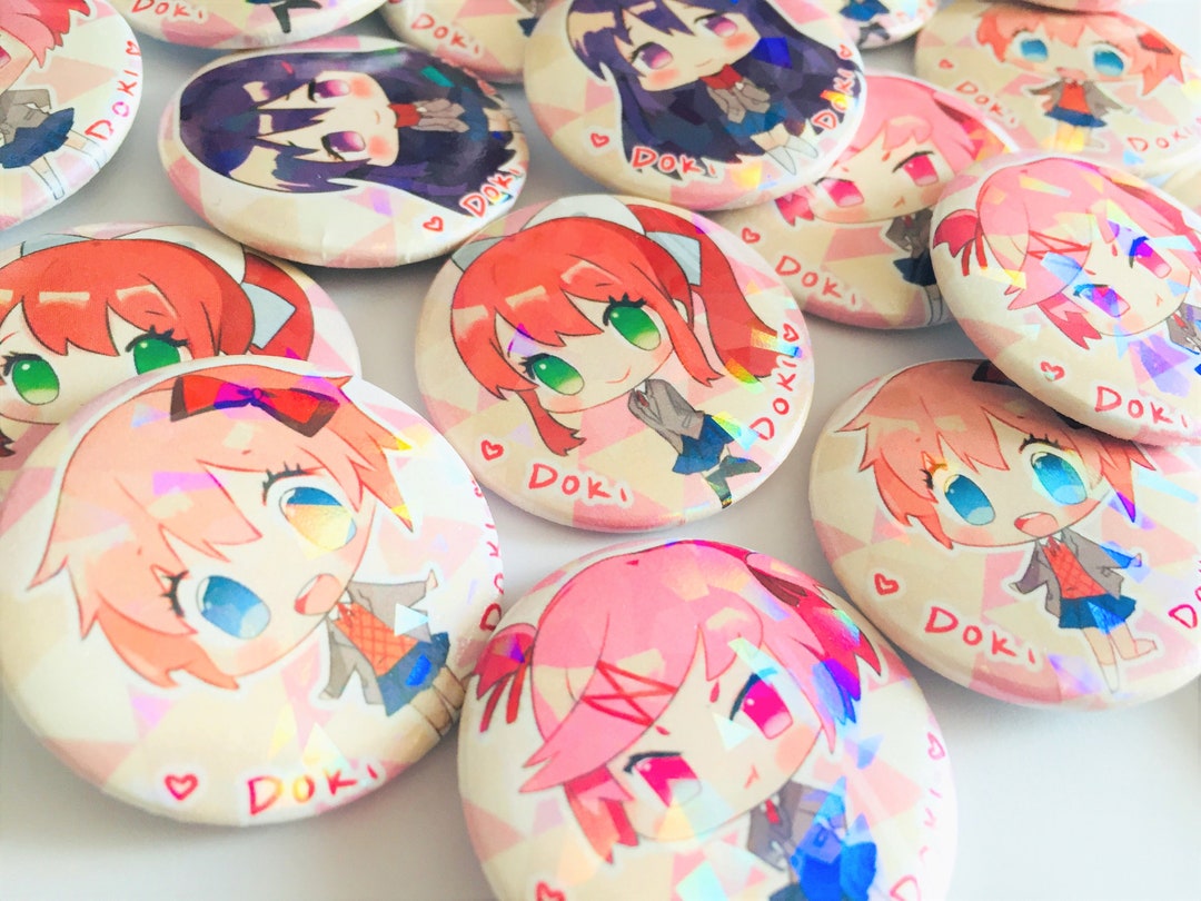 DDLC Holographic 1.5" Buttons - Etsy Canada