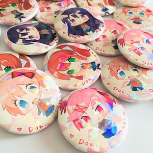 DDLC Holographic 1.5" Buttons - Etsy Canada