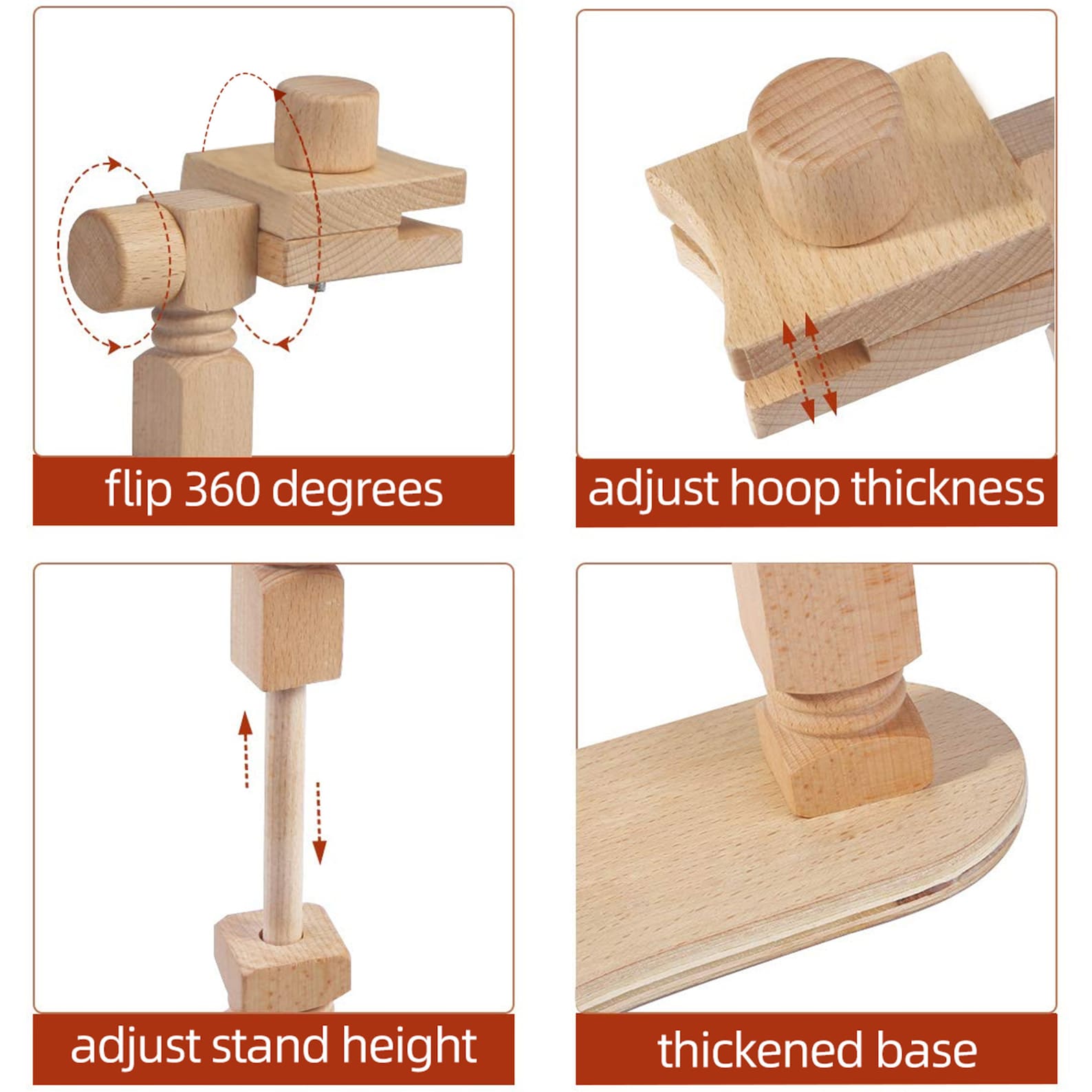 Rotated Wooden Embroidery Lap Stand for Any Hoops Cross - Etsy Canada