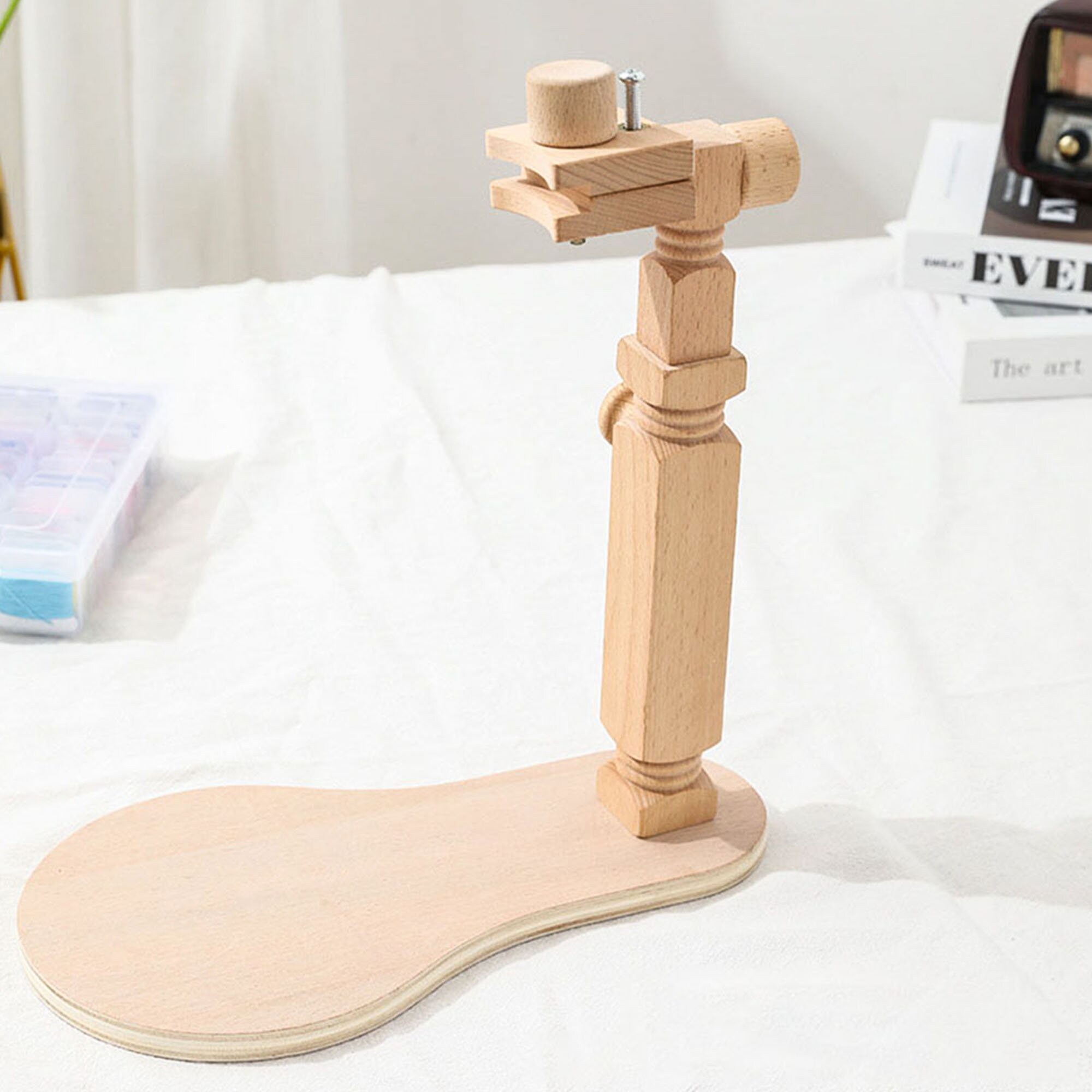 Rotated Wooden Embroidery Lap Stand for Any Hoops Cross | Etsy Canada