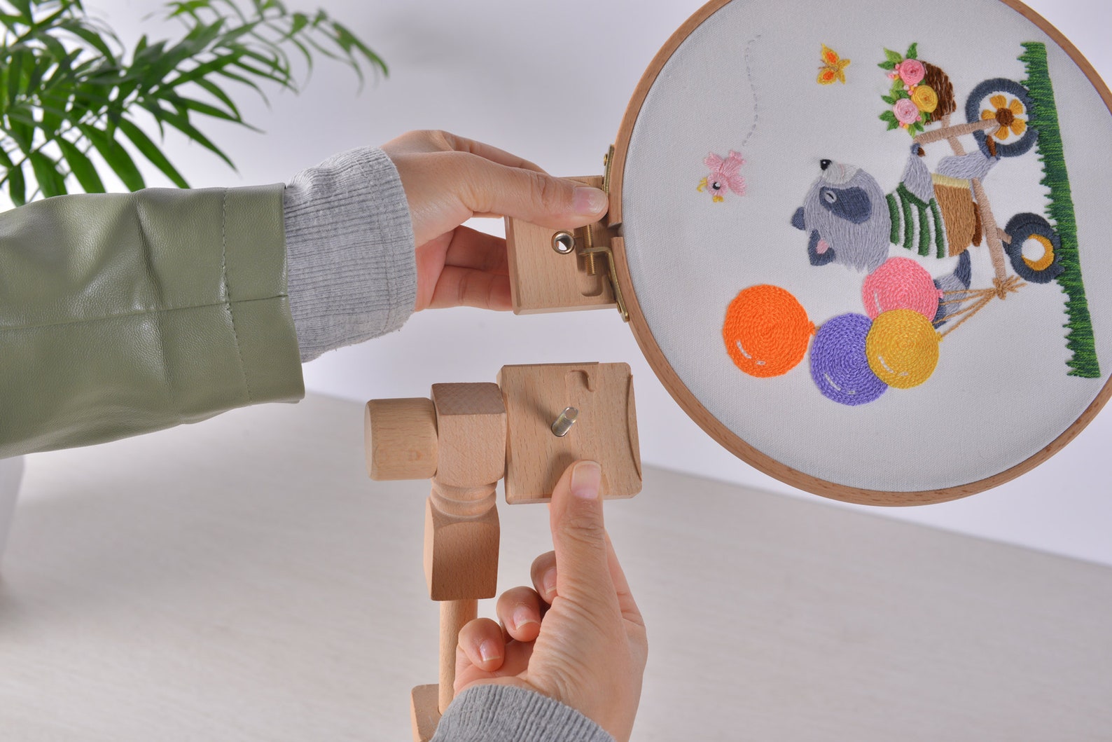 Rotated Wooden Embroidery Lap Stand for Any Hoops- Cross Stitch Stand ...