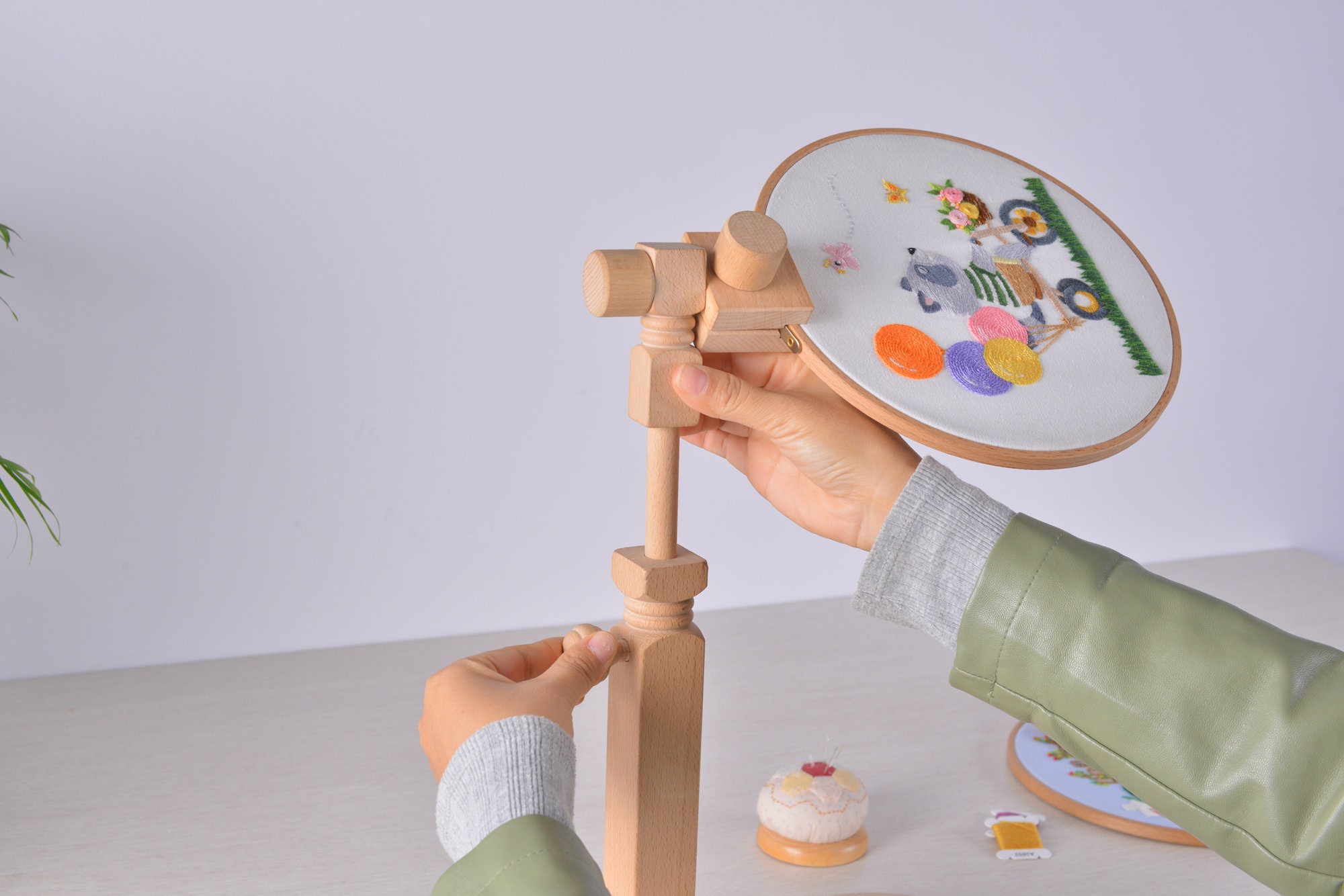 Rotated Wooden Embroidery Lap Stand for Any Hoops Cross - Etsy Canada