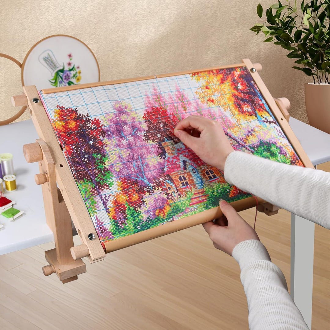 Beech Wood Tapestry Scroll Embroidery Frames, Needlepoint Cross Stitch ...