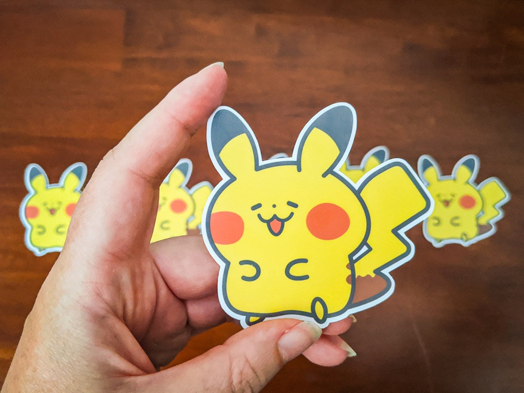 Pokemon Smile Pikachu Vinyl Sticker - Etsy