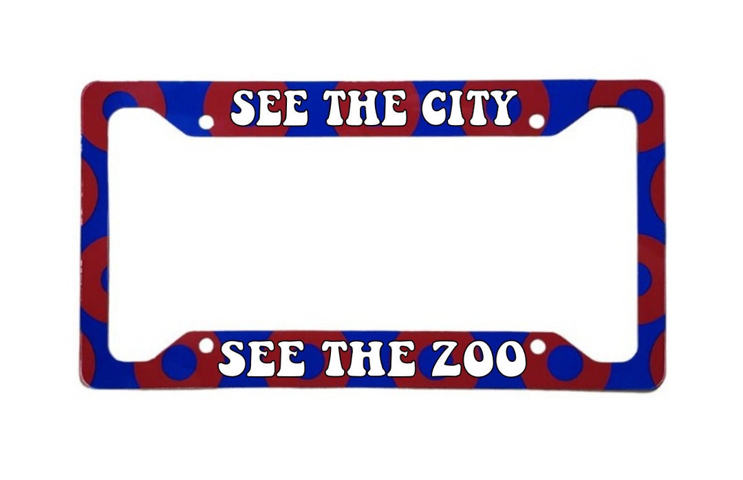 See the City See the Zoo | Flat Aluminum License Plate Frame | 12.25" X ...